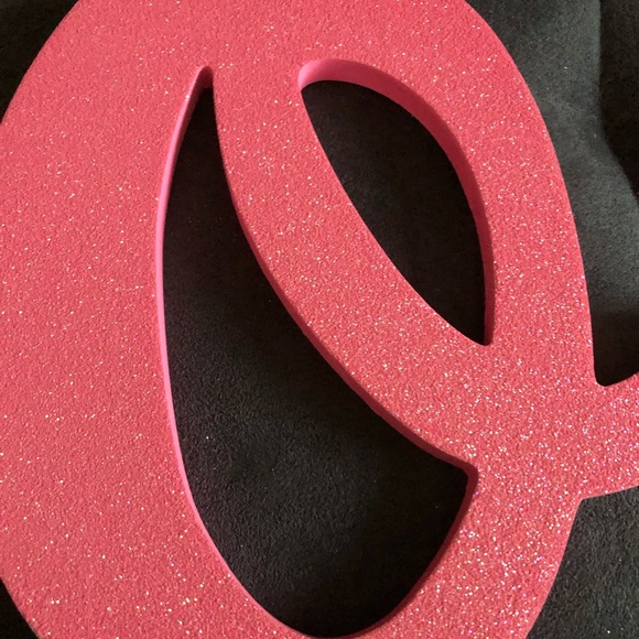 Wall Decor | Large Pink Glitter Lowercase Letter O Wall Decor | Poshmark
